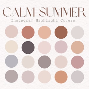 Instagram Highlight Covers | Color Palette | 20 Highlight Covers | Boho ...