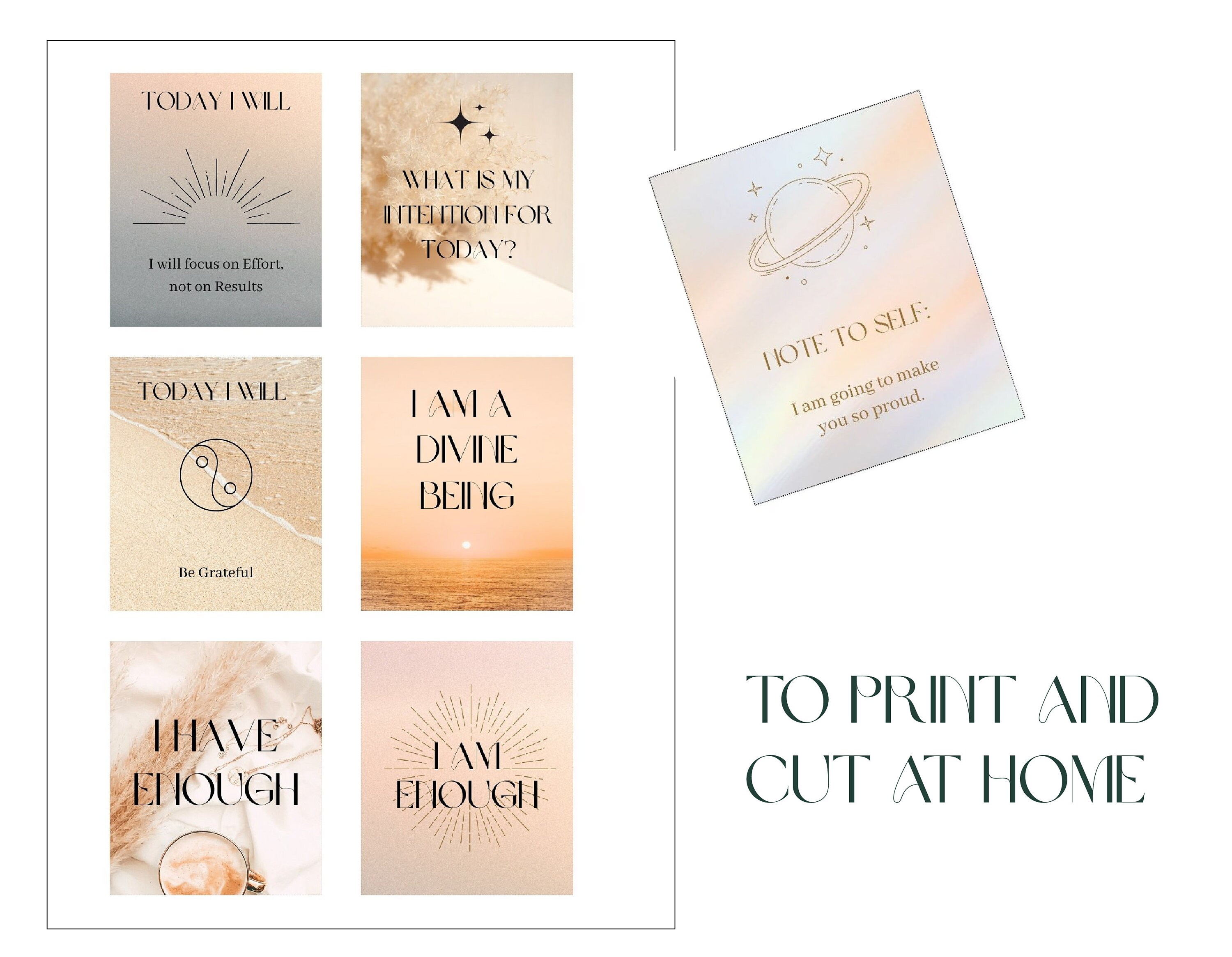 Affirmation Cards Printable | Daily Affirmations Printable | Oracle ...
