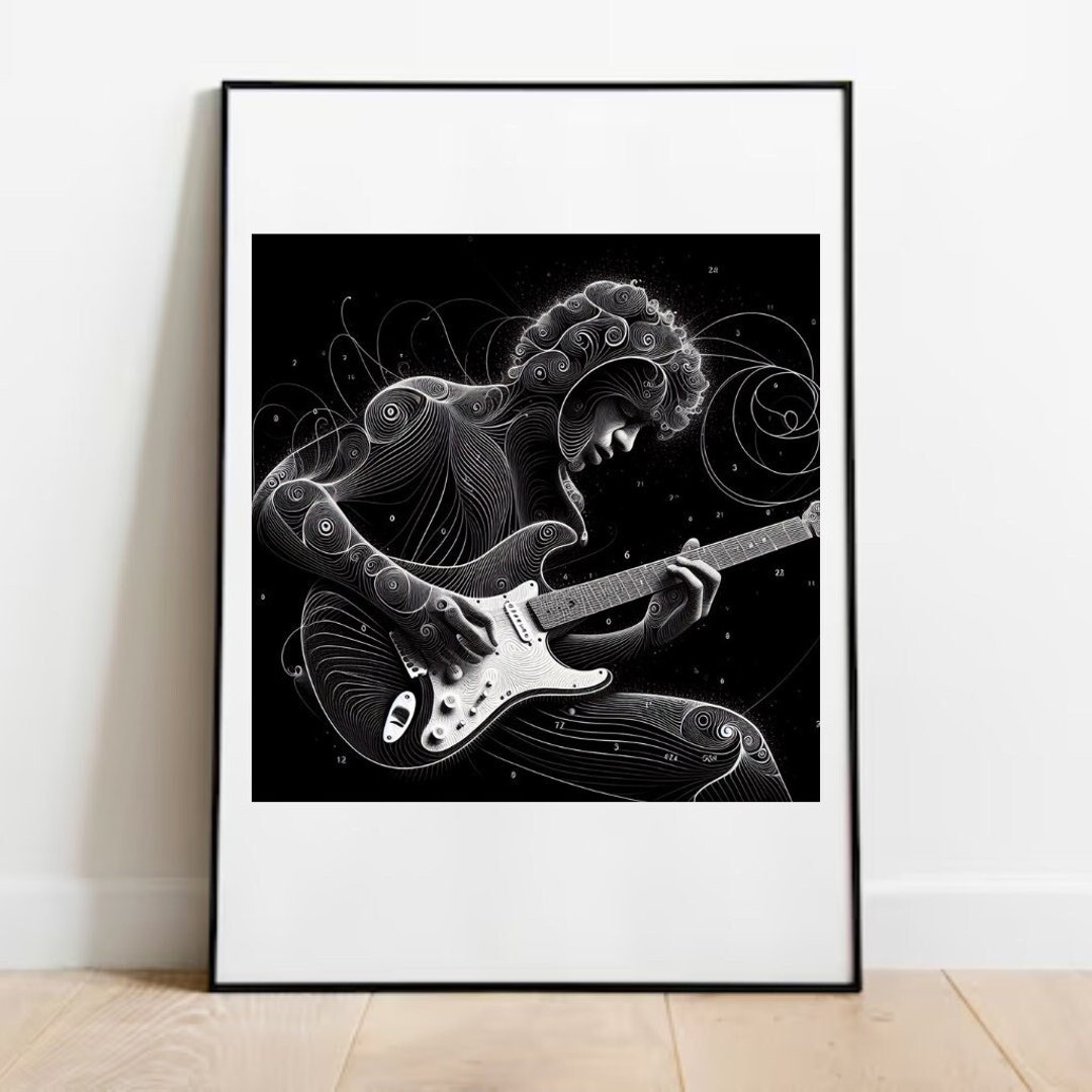 Fantasy Music Print With Fibonacci Inspiration Wall Art Digital Print ...