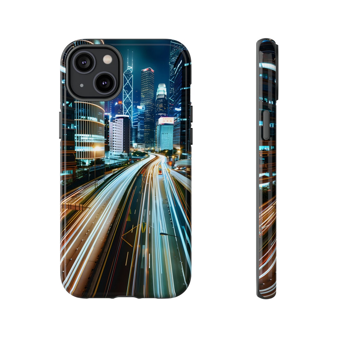 Dystopian City Scape Night Time Ultra Modern City Phone Case iPhone 15 ...