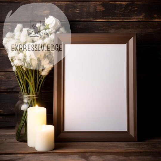 80 Rustic Dark Wood Photo Frame Mock-up Bundle High-quality Images With ...
