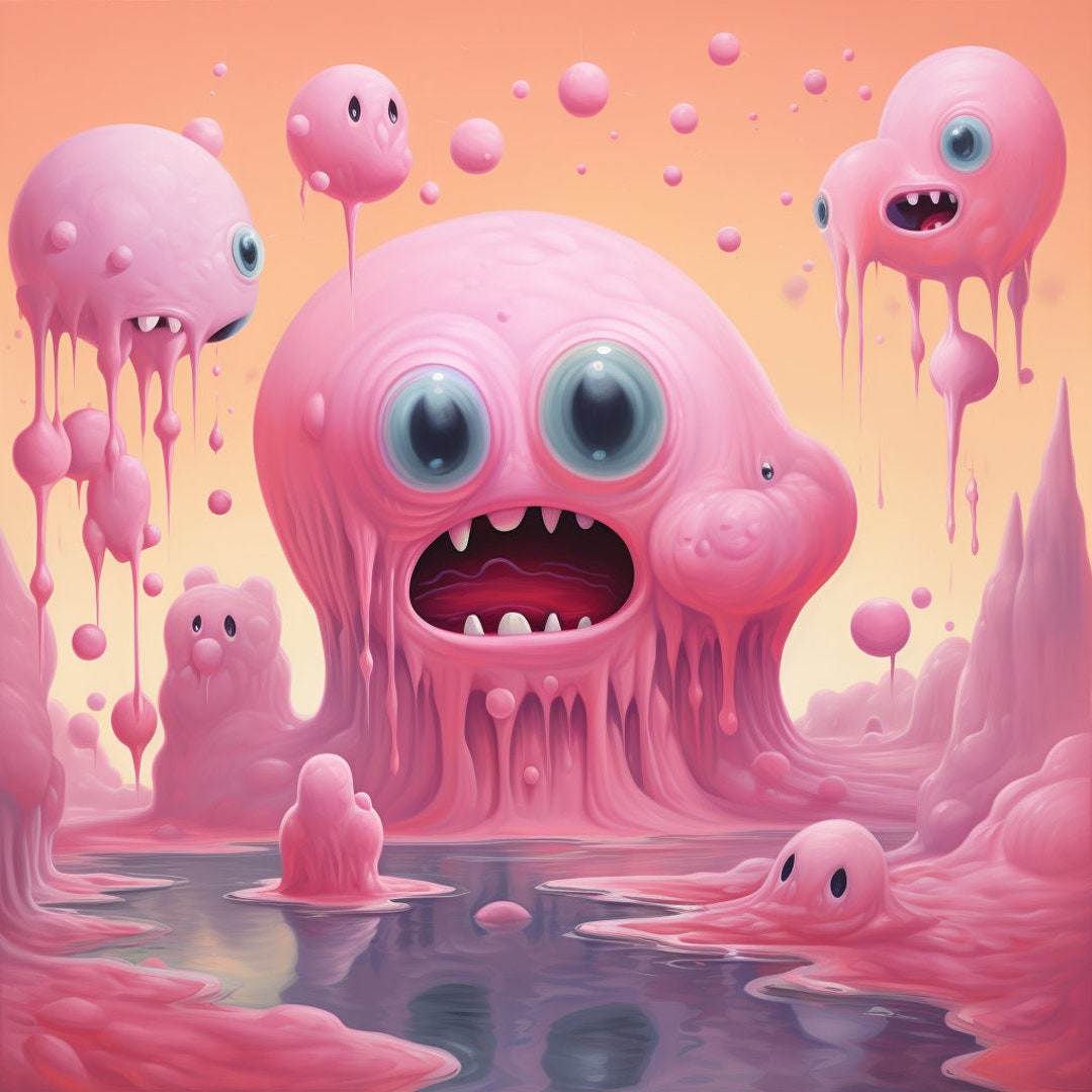 Pink Boggle Monster-futuristic World of Monsters Collection | Children ...