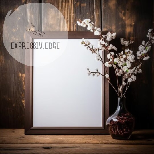 Rustic Dark Wood Frame Mockup Bundle: Artwork Display (digital Download ...