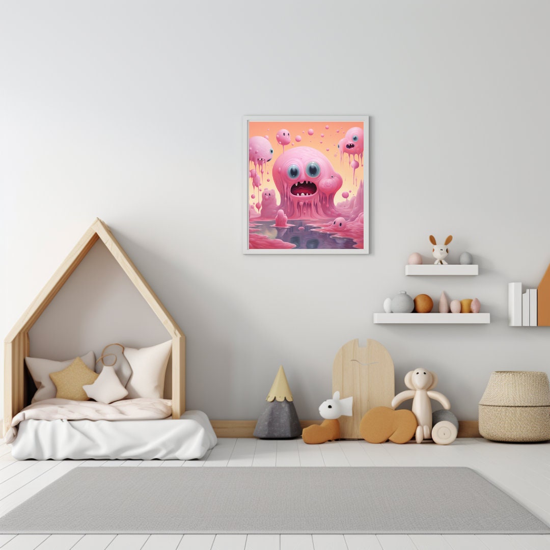 Pink Boggle Monster-futuristic World of Monsters Collection Children's ...