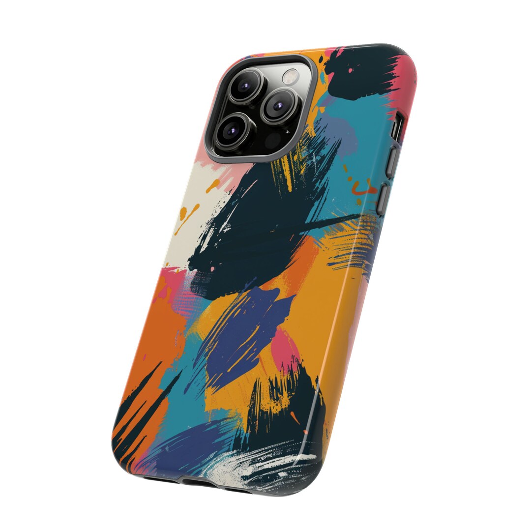 Vivid Colourful Splatter Paint Splodge Phone Case - for iPhone 15 14 13 ...