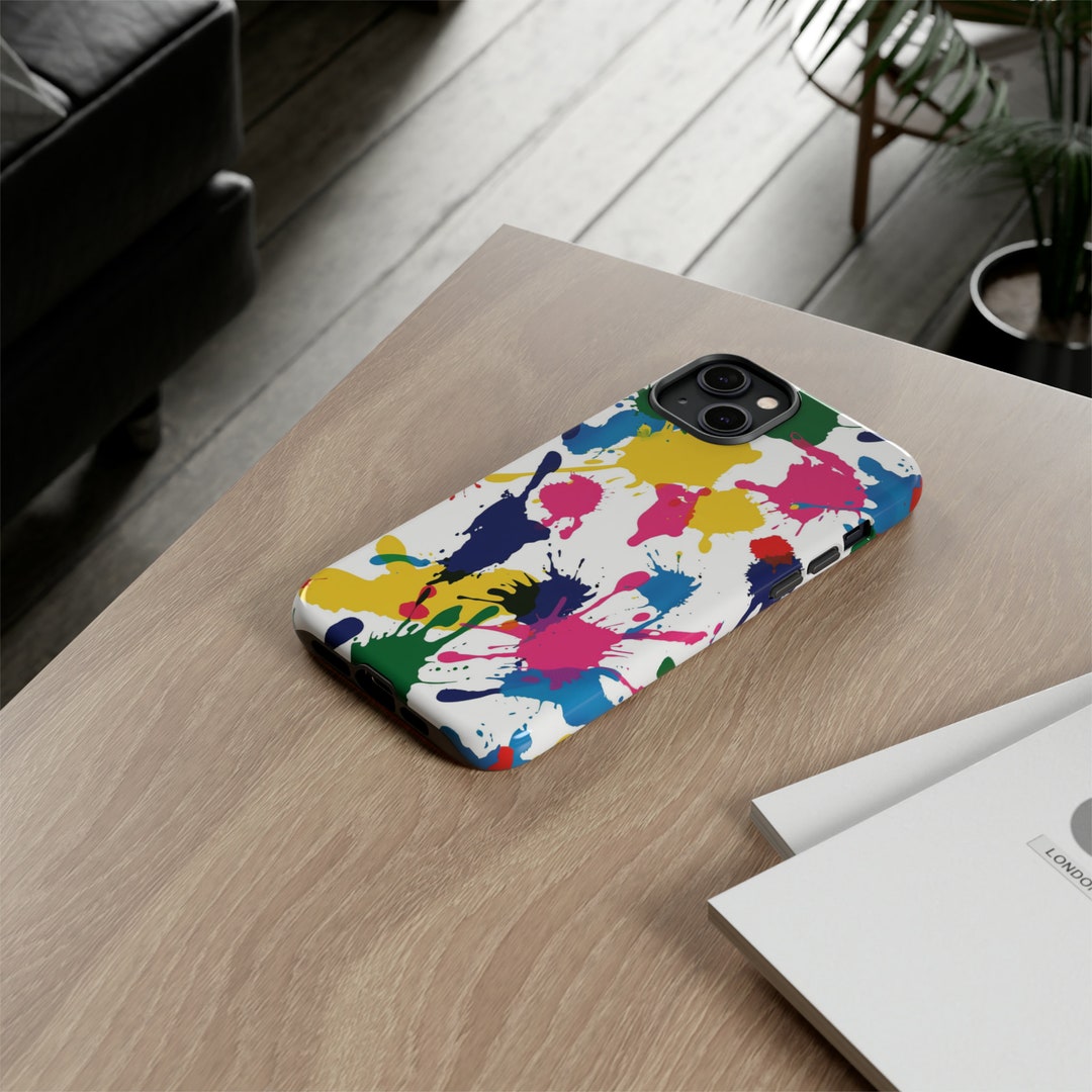 Colorful Splatter Paint iPhone Case: Glossy or Matte Finish - Etsy