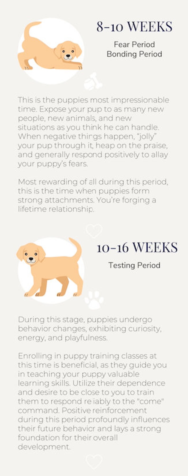 Puppy Developmental Milestones Digital and Printable - Etsy