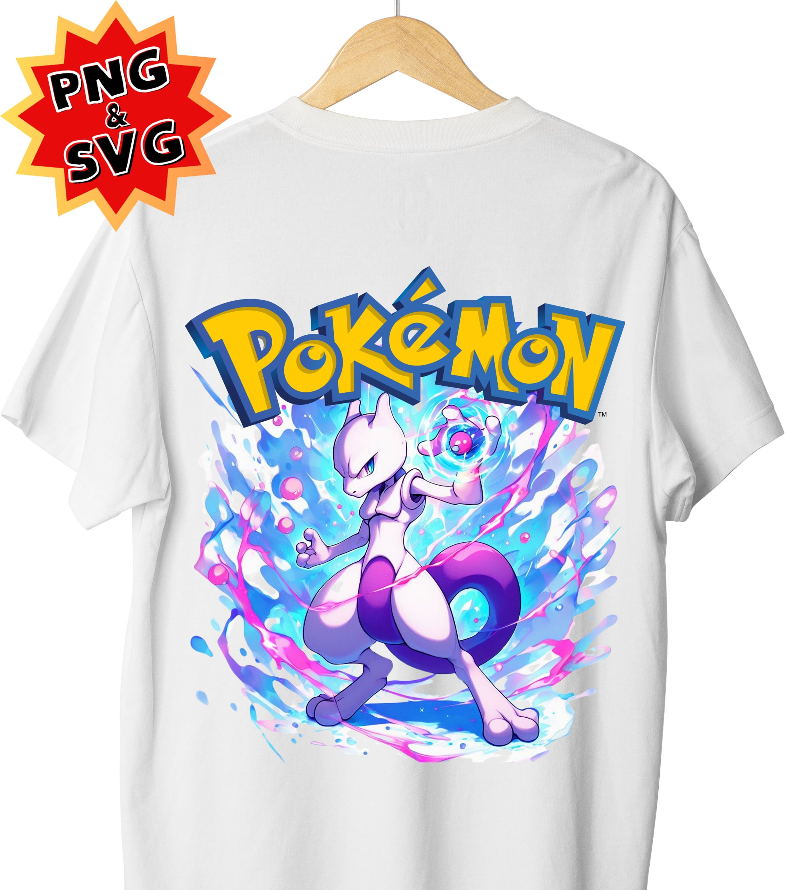 Mewtwo 1 SVG, PNG Anime Fan Art, Pokemon Gift, Anime Svg, Anime Png ...