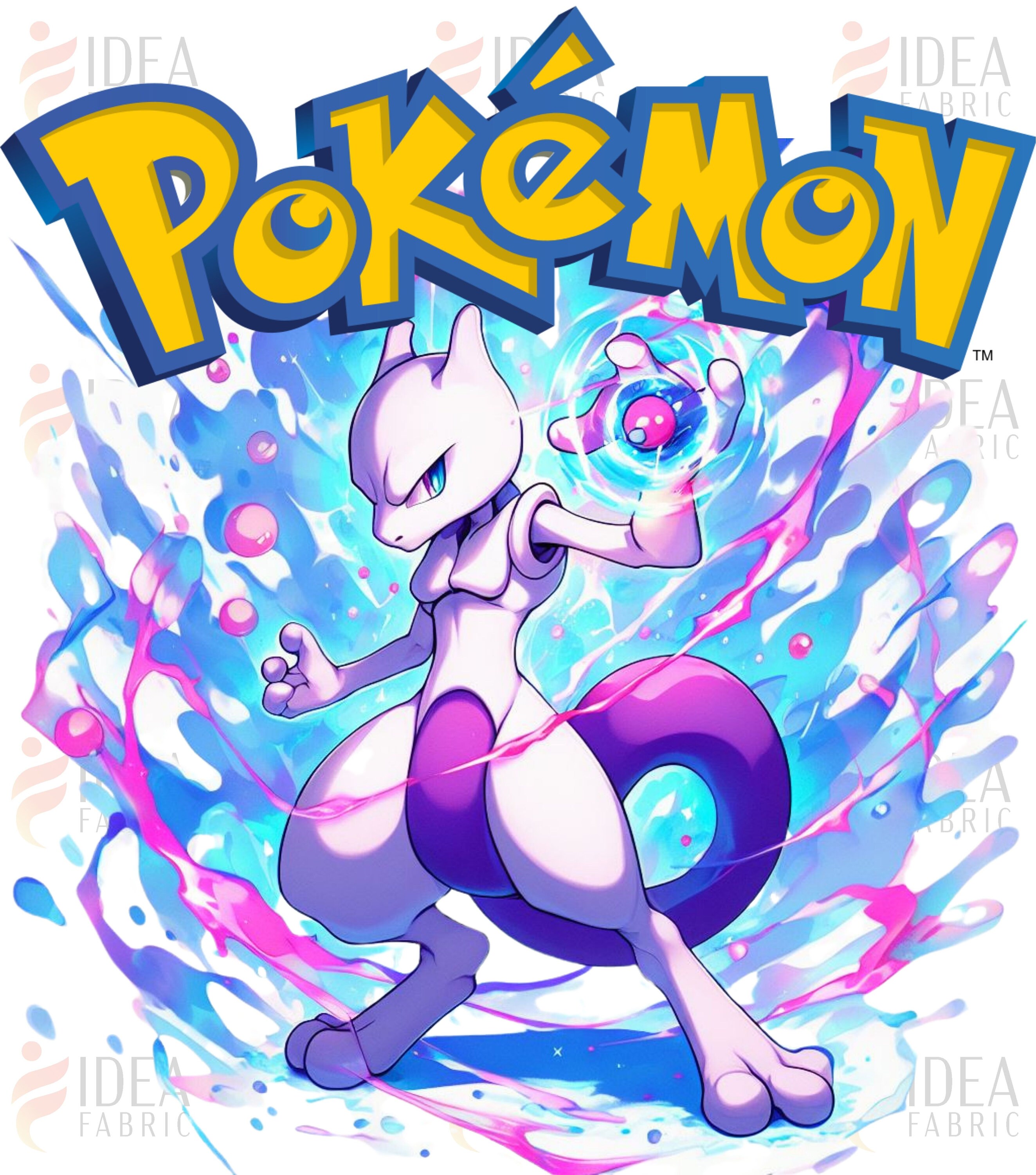 Mewtwo 1 SVG, PNG Anime Fan Art, Pokemon Gift, Anime Svg, Anime Png ...