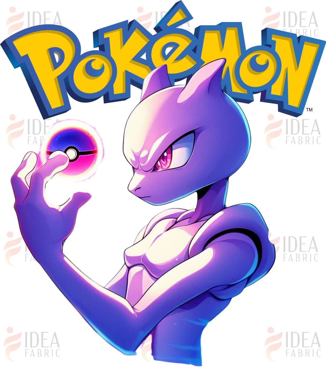 Mewtwo 5 SVG, PNG Anime Fan Art, Pokemon Gift, Anime Svg, Anime Png ...