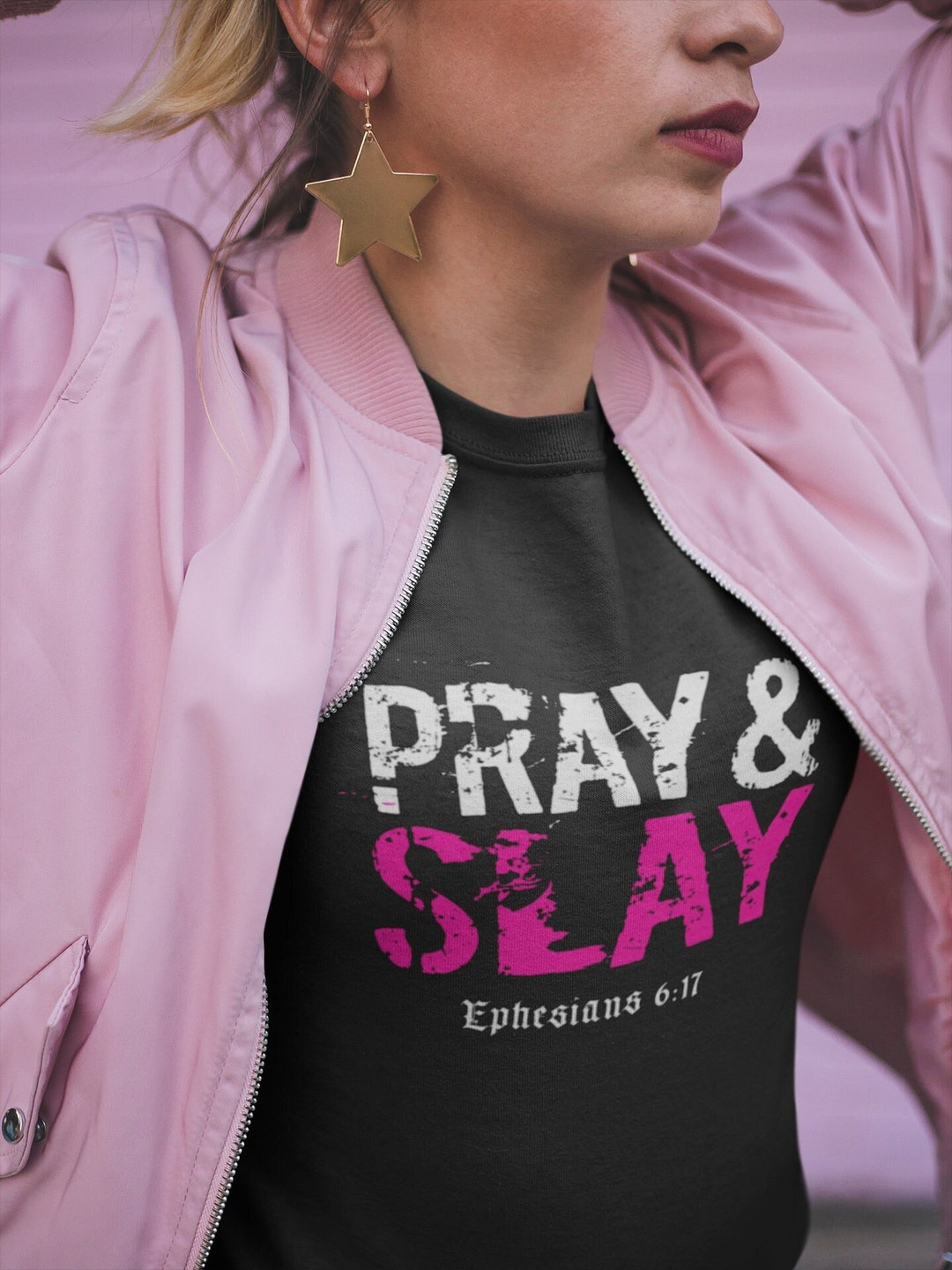 Pray & Slay Ephesians 6:17-18 Bible Verse Shirt for Christian Women - Etsy
