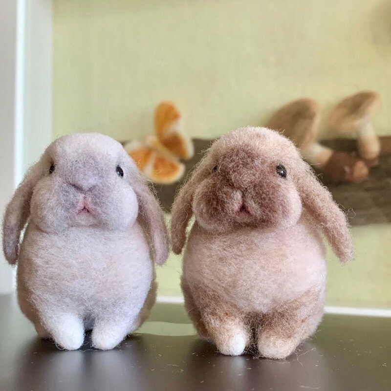 Needle Felted Rabbit - Etsy
