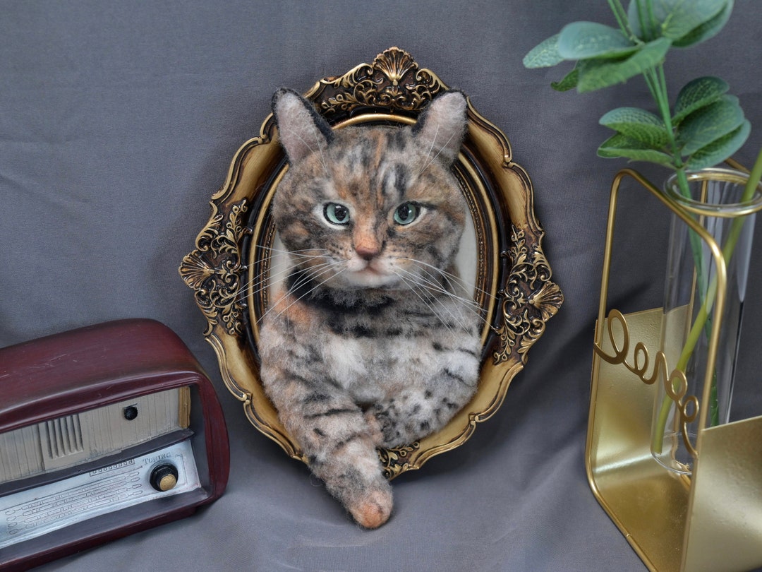 Custom Felt Pet Portraits,custom Needle Felted Pets,custom Felted Cats ...