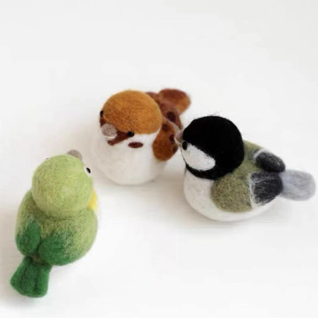 Mini Needle Felted Bird-felt Animal Sculpture,needle Felted Bird,felt ...