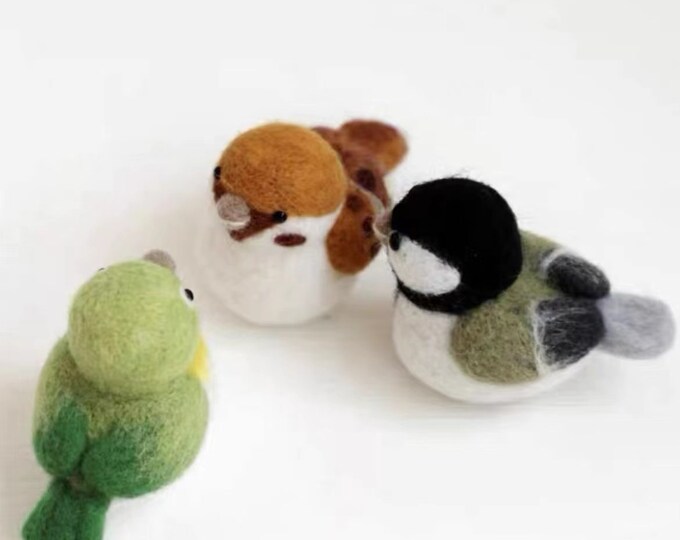 Mini Needle Felted Bird-felt Animal Sculpture,needle Felted Bird,felt ...