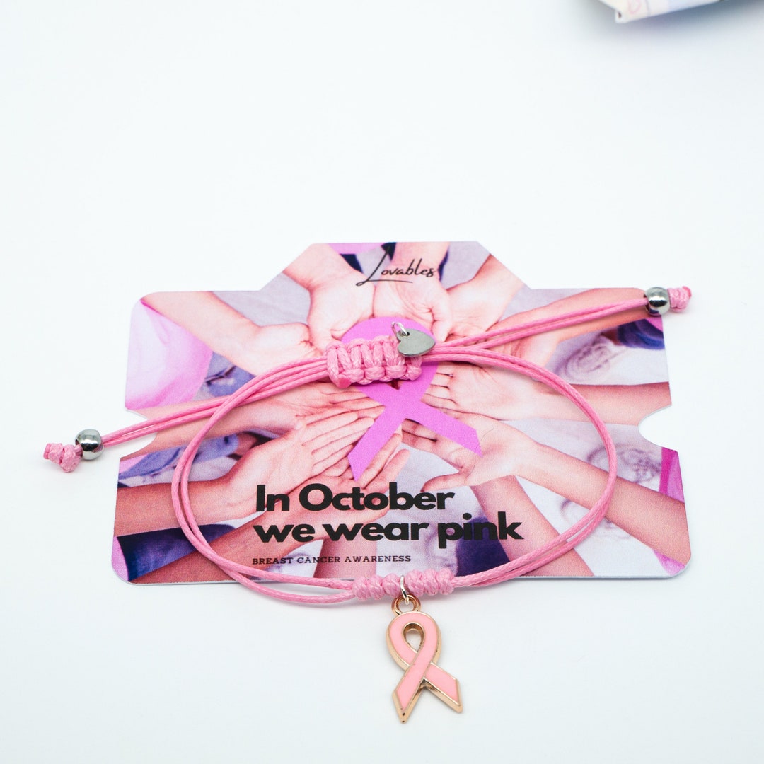 Breast Cancer Awareness Friendship Bracelet| Breast Cancer Gift ...