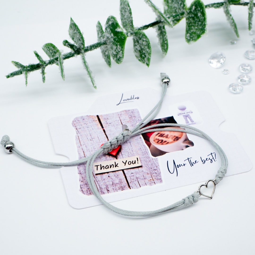 Thank You Gift Thank You Bracelet thankyou Gift for Her - Etsy UK