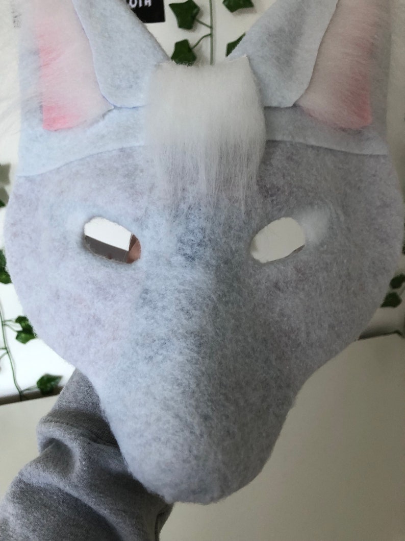 Felted White Therian Fox Mask Base - Etsy