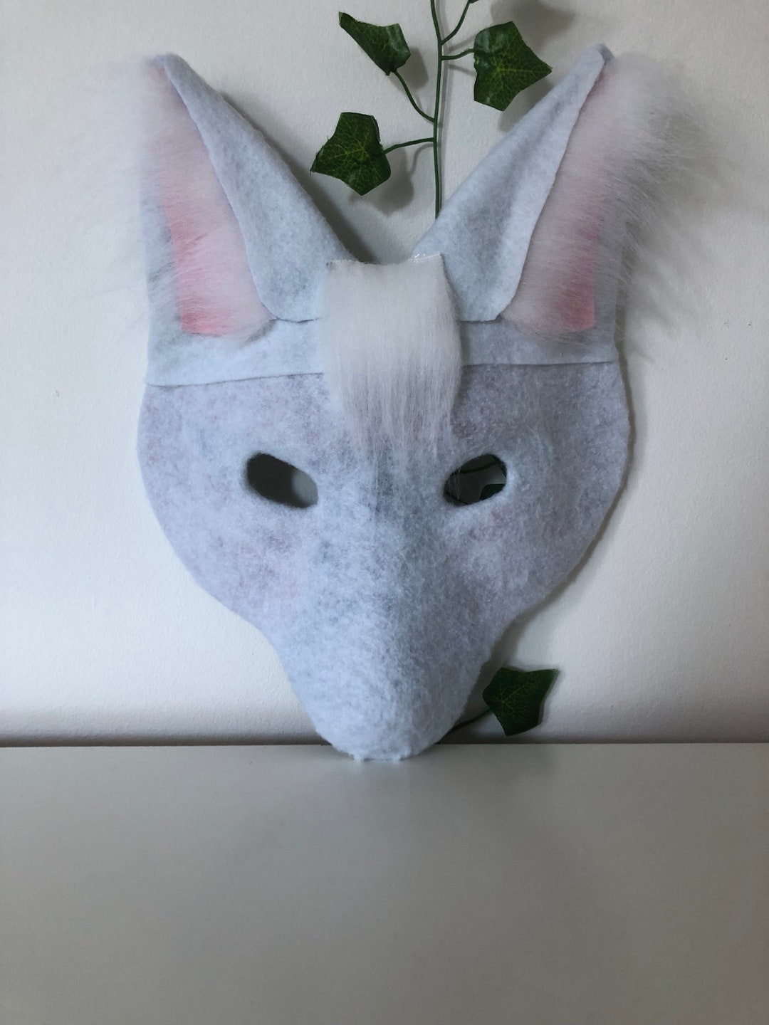Felted White Therian Fox Mask Base - Etsy