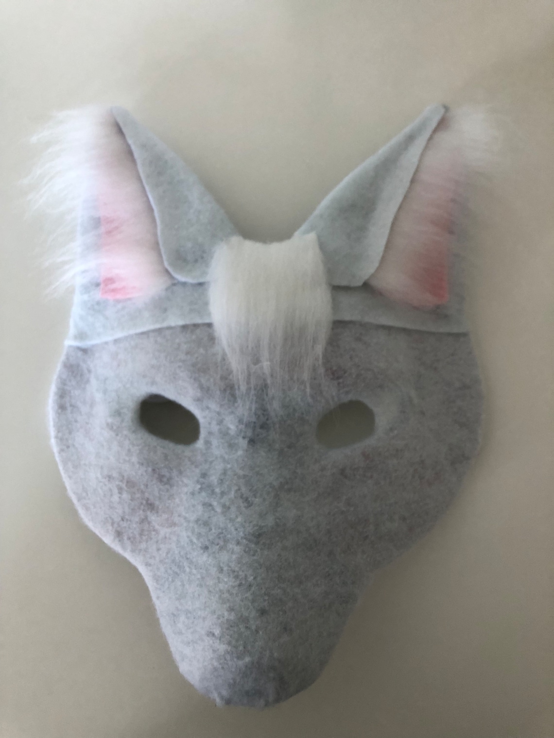 Felted White Therian Fox Mask Base - Etsy