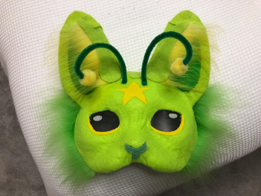 Green Alien Cat Therian Mask - Etsy