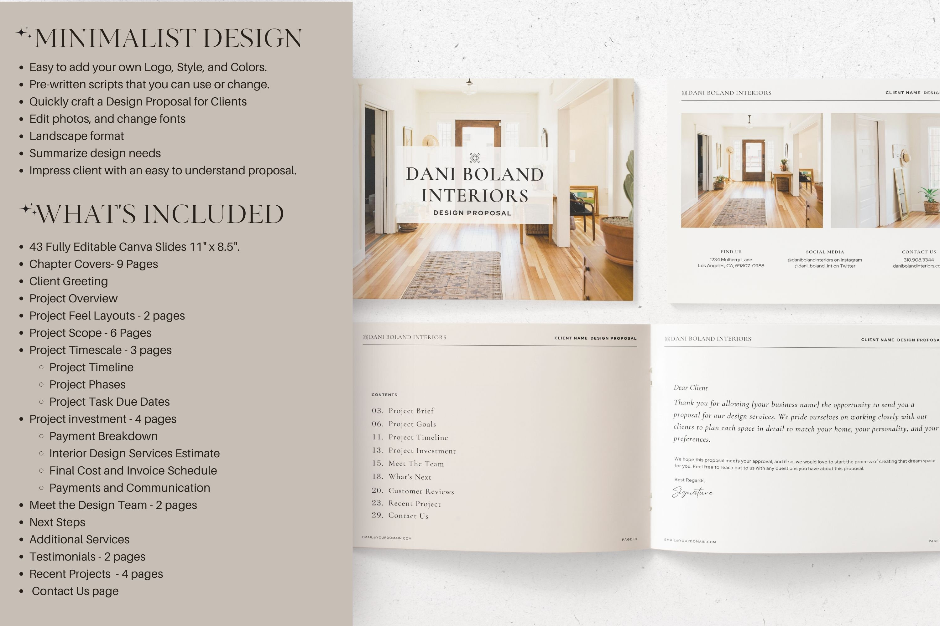 Interior Design Proposal Template Pre-written Interior Design Proposal ...