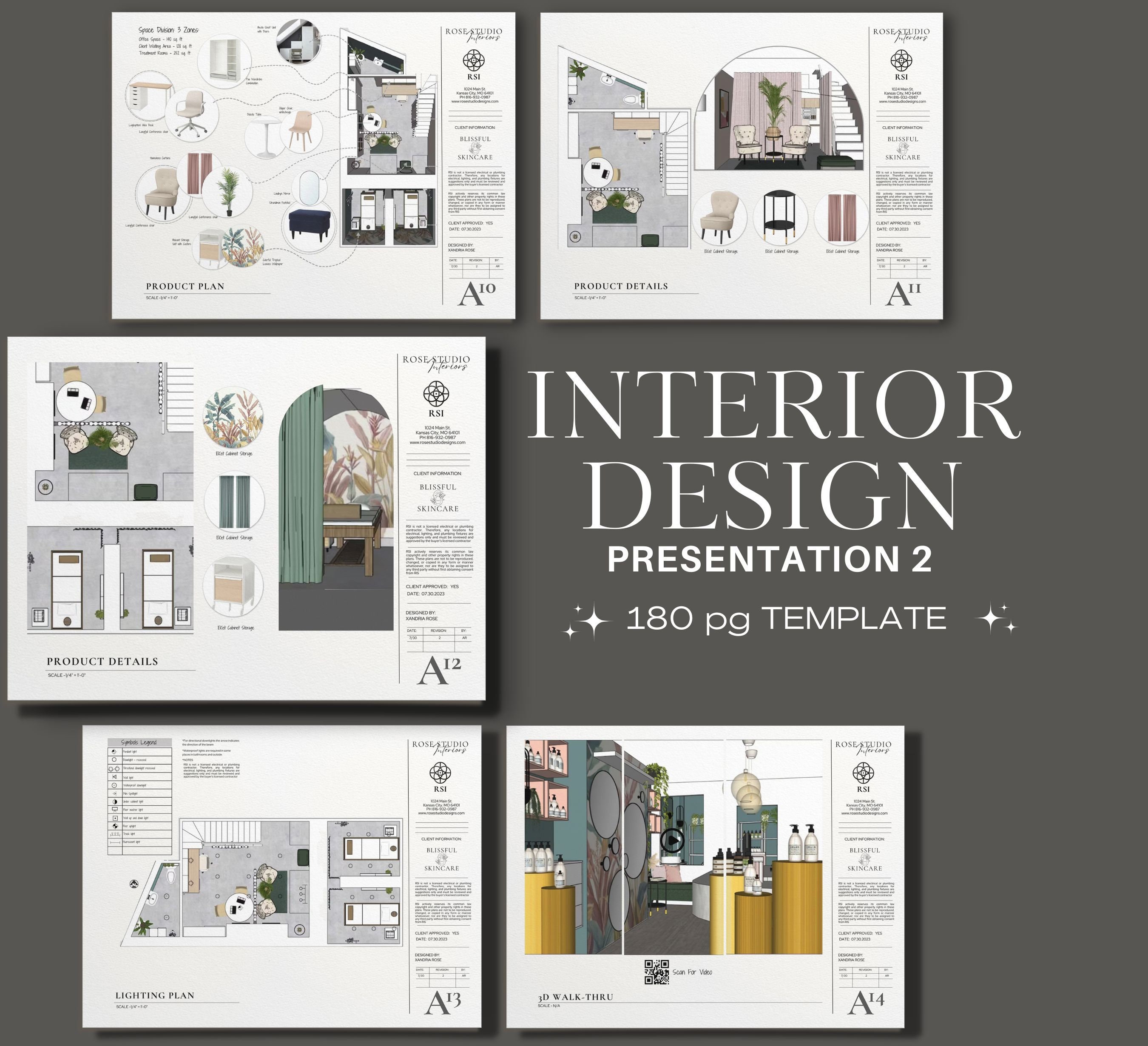 Commercial Interior Design Presentation Mood Board Creator. Can Also Be ...