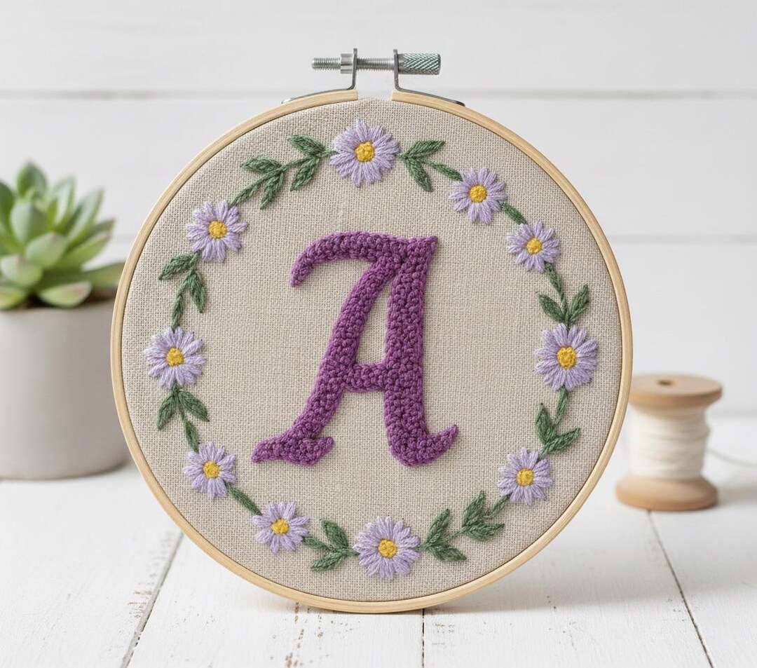 Alphabet Punch Needle Template Set, 6 Fonts A-Z - Uppercase & Lowercase ...