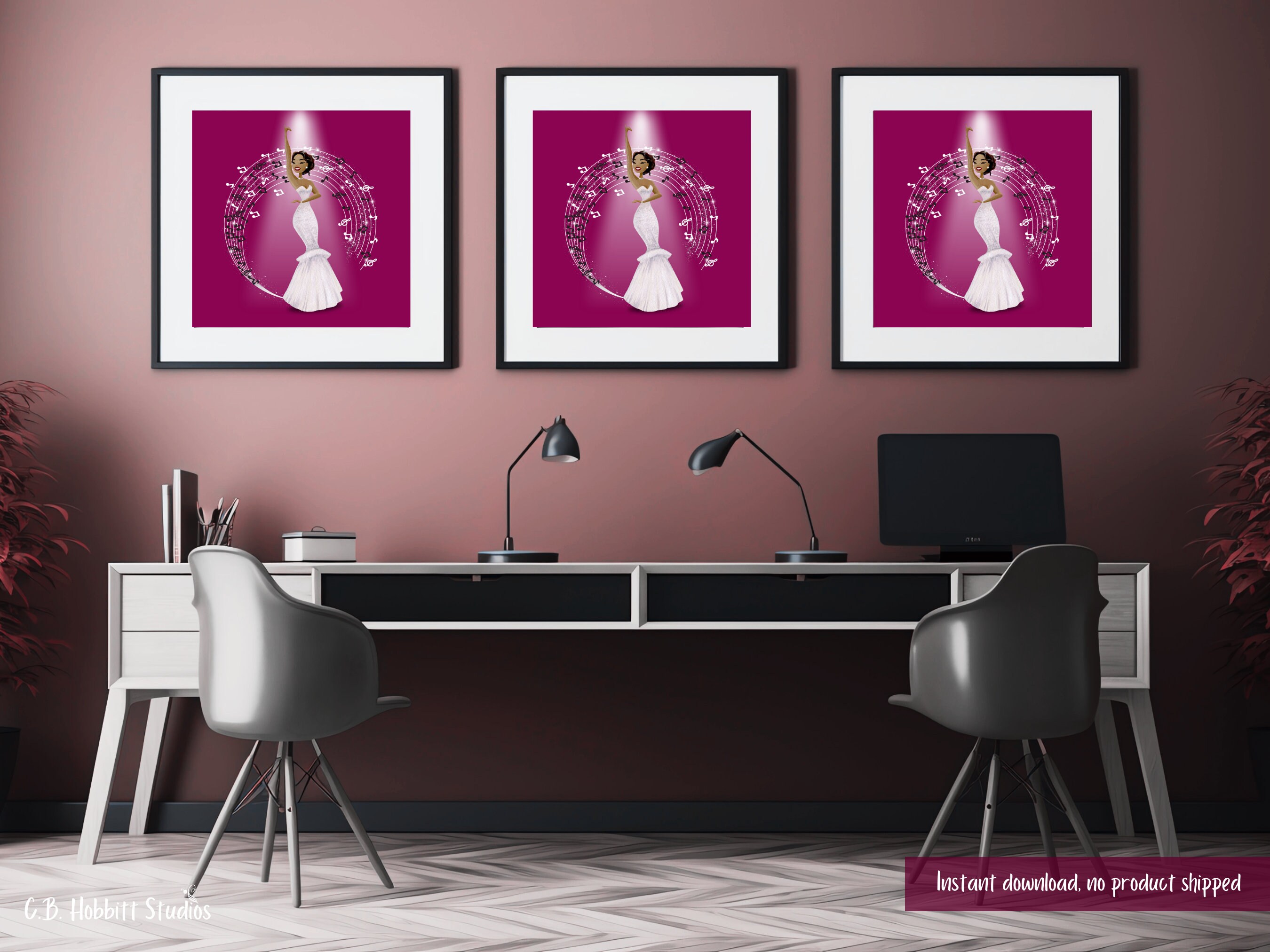 Broadway Singer Wall Art | Musical Notes Art L Musical Gift | Singer ...