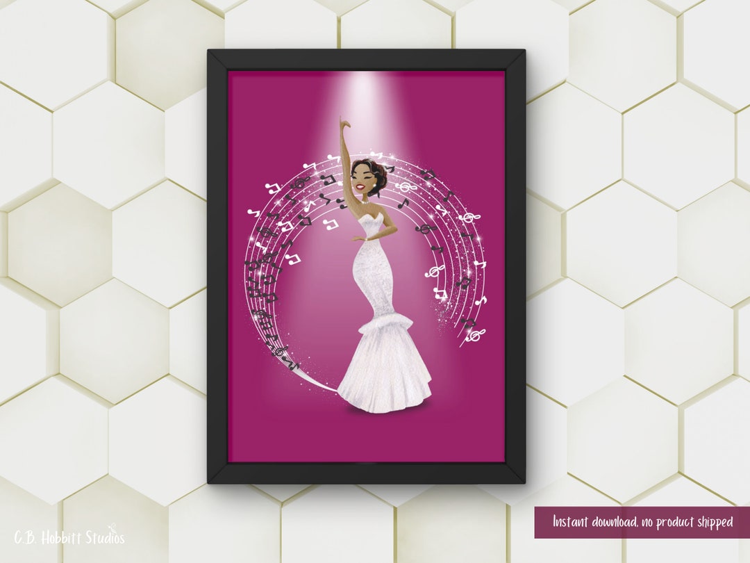Broadway Singer Wall Art | Musical Notes Art L Musical Gift | Singer ...