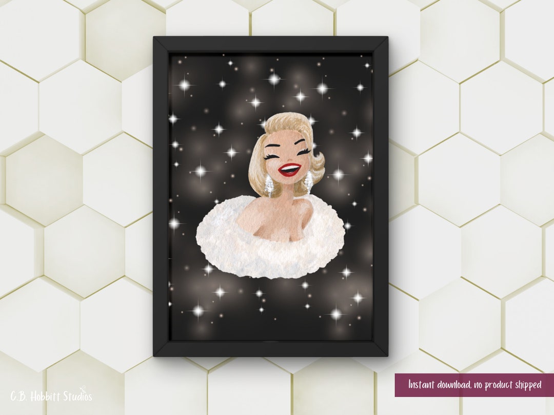 Starlet Amidst Stars Wall Art | Old Hollywood Glamour | Retro Film ...