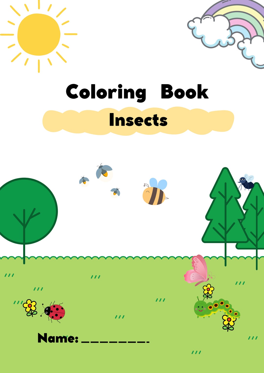 Insects Coloring Book for Kids (digital Download) - Etsy