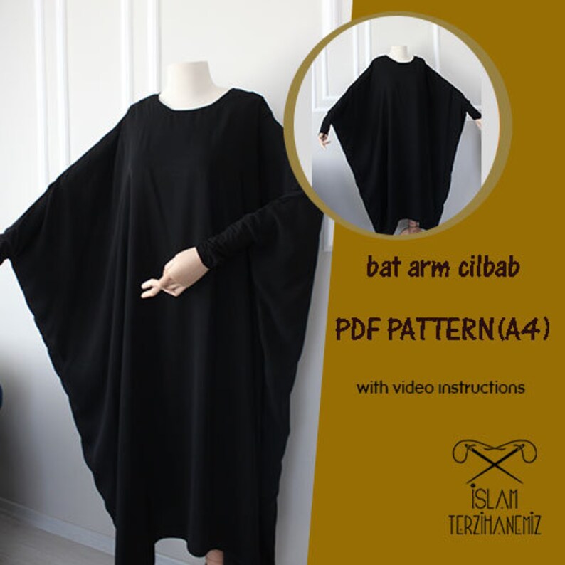 Bat Arm Cilbab PDF PATTERN ( A4) - Etsy