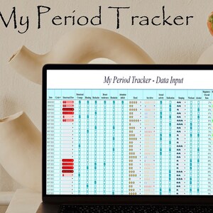 Spreadsheet Period Tracker (blue Version) | Google Sheet | Menstruation Tracker | Cycle Tracker ...