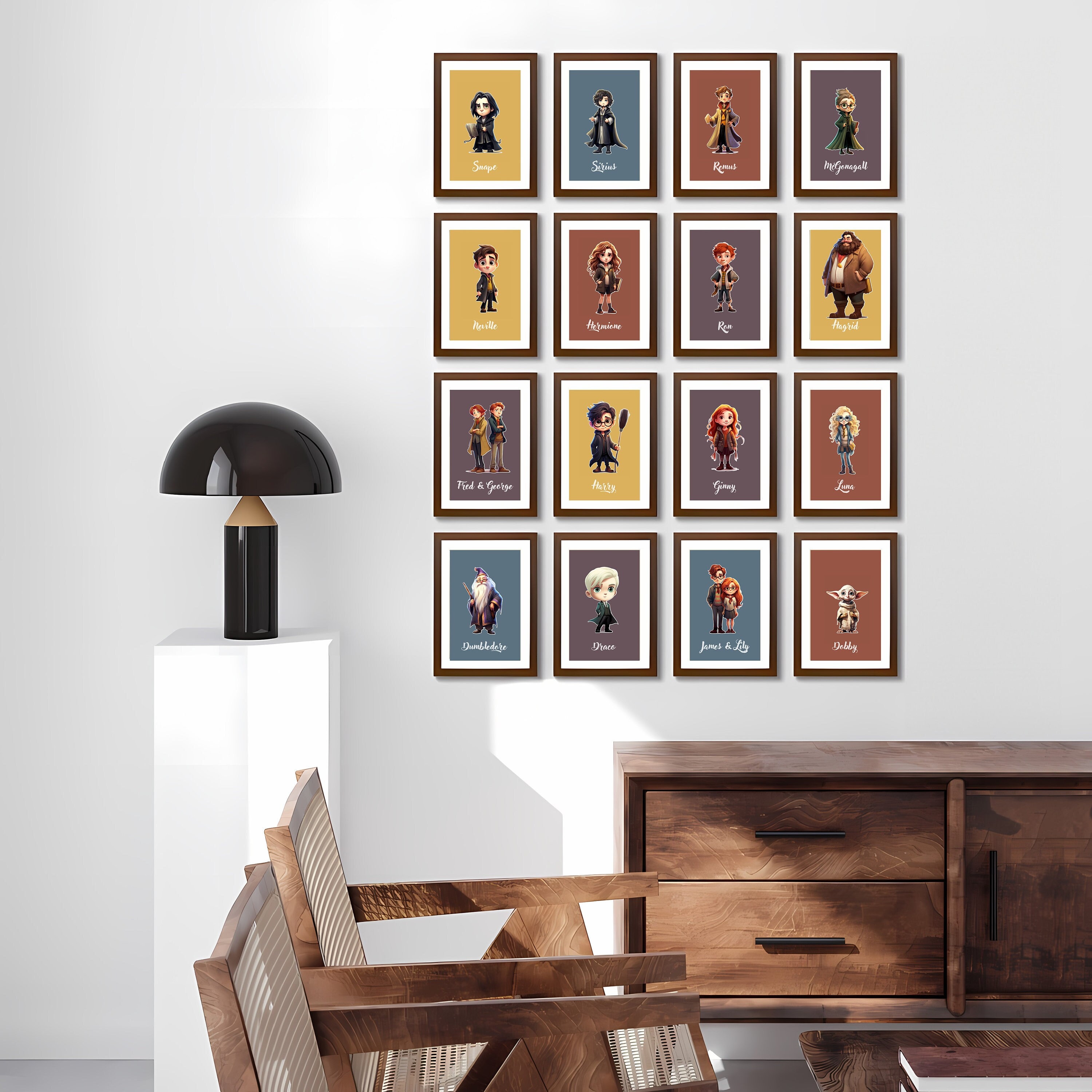 Wizard School Character Art Print Set Magic Theme Instant Download ...