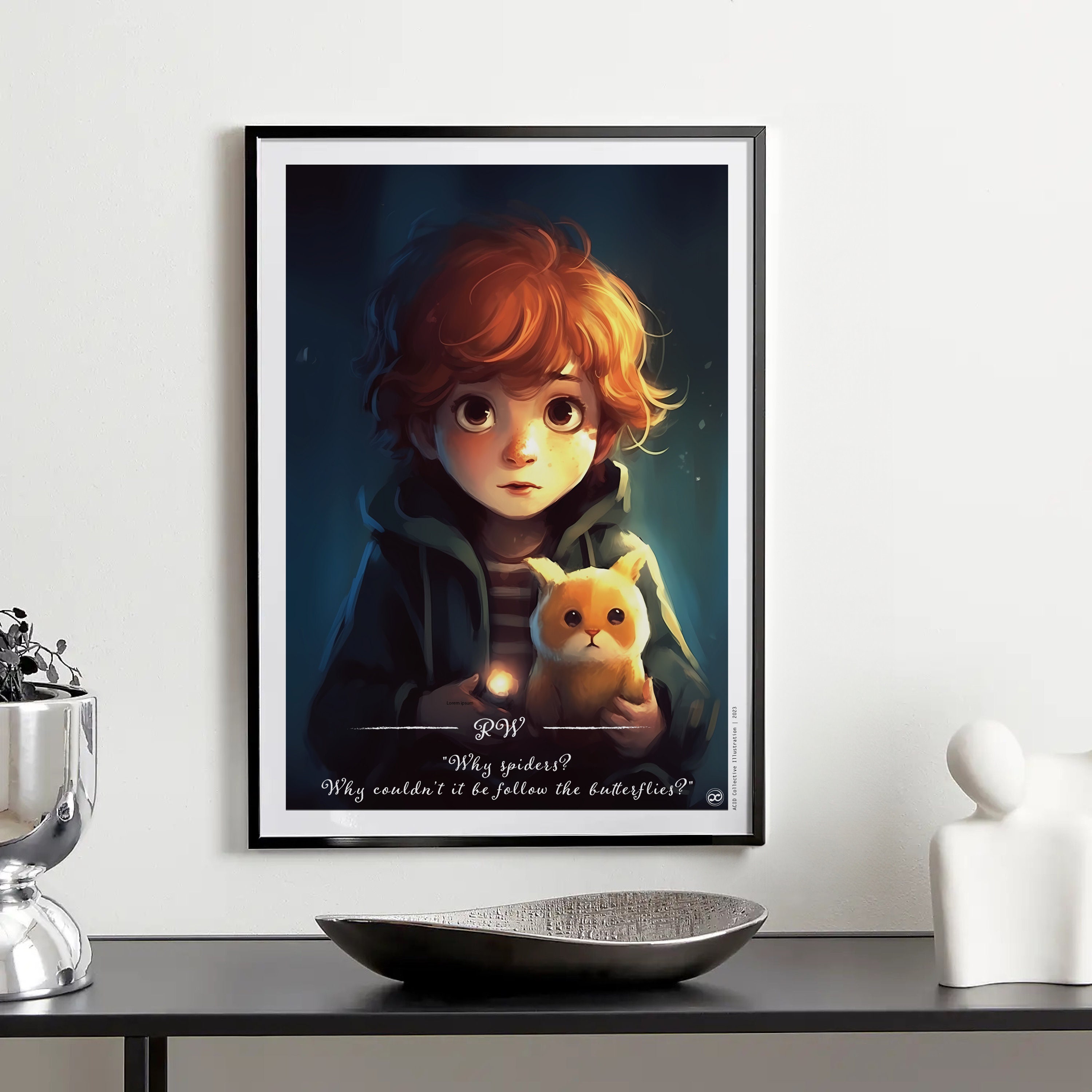 Wizard School Character Art Print Set Magic Book Quote Instant Download ...