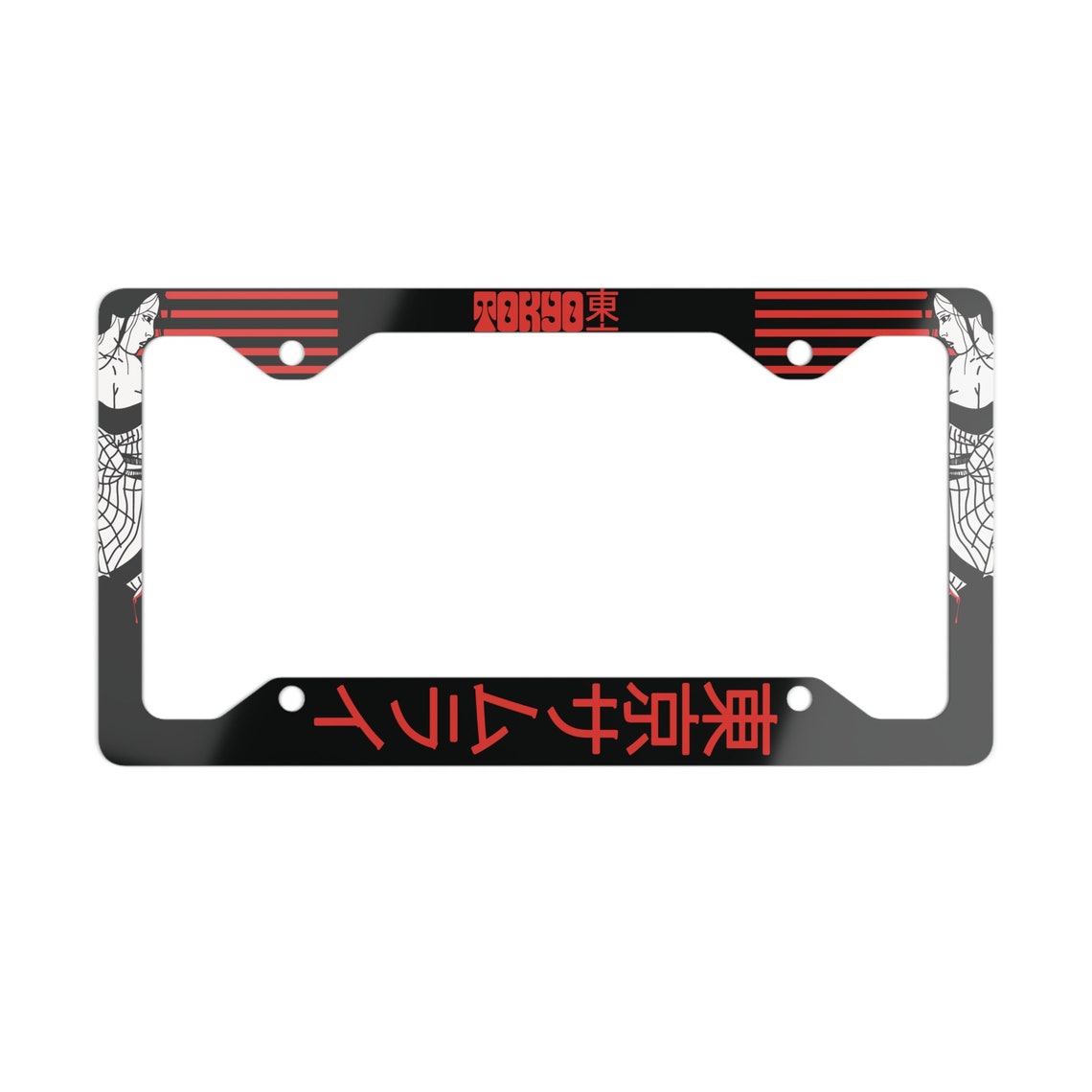 Automotive Anime License Plate Frame, Geisha Kawaii License Plate Frame ...
