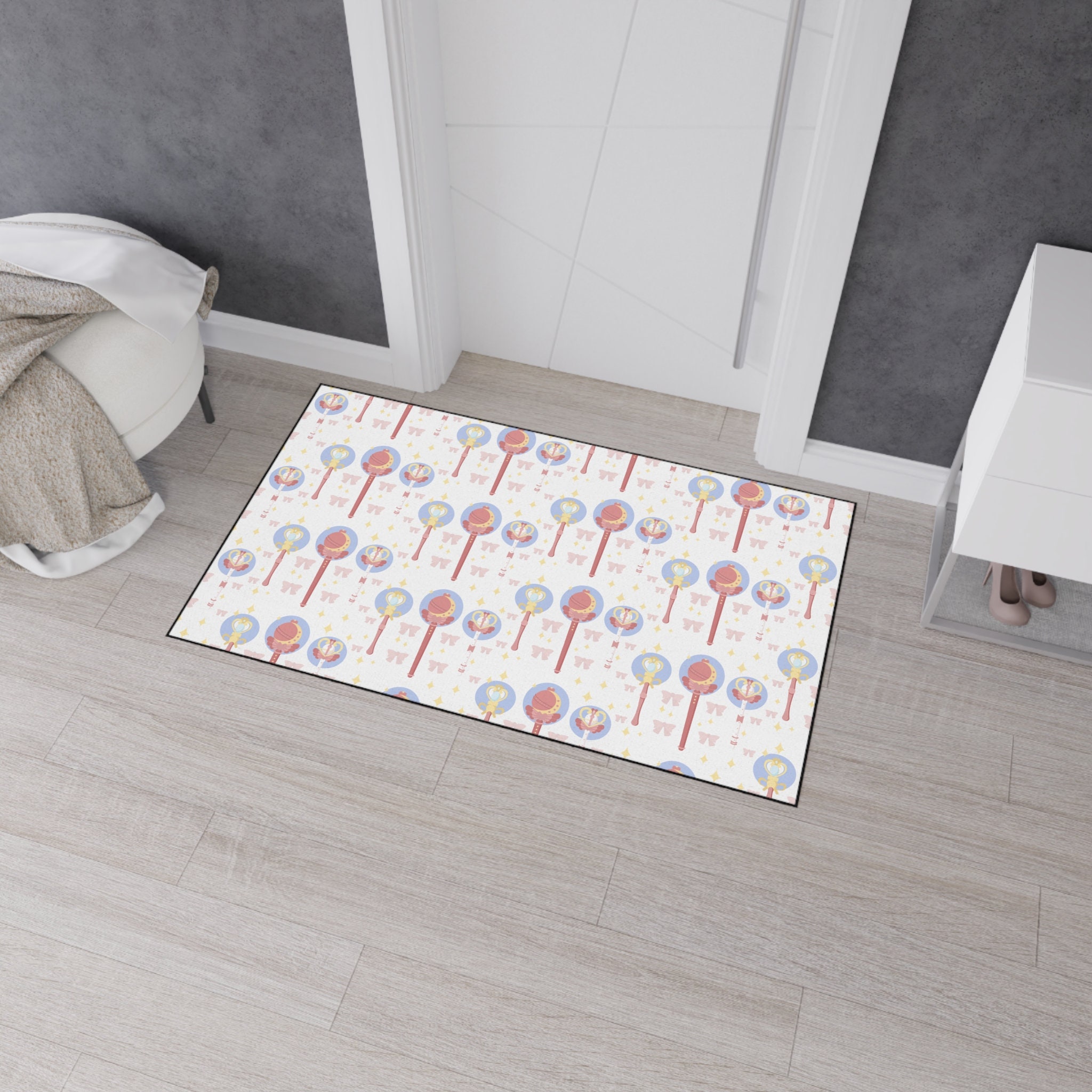 Heavy Duty Floor Mat Luna Moon Anime Doormat Japanese Door Mat Pink ...