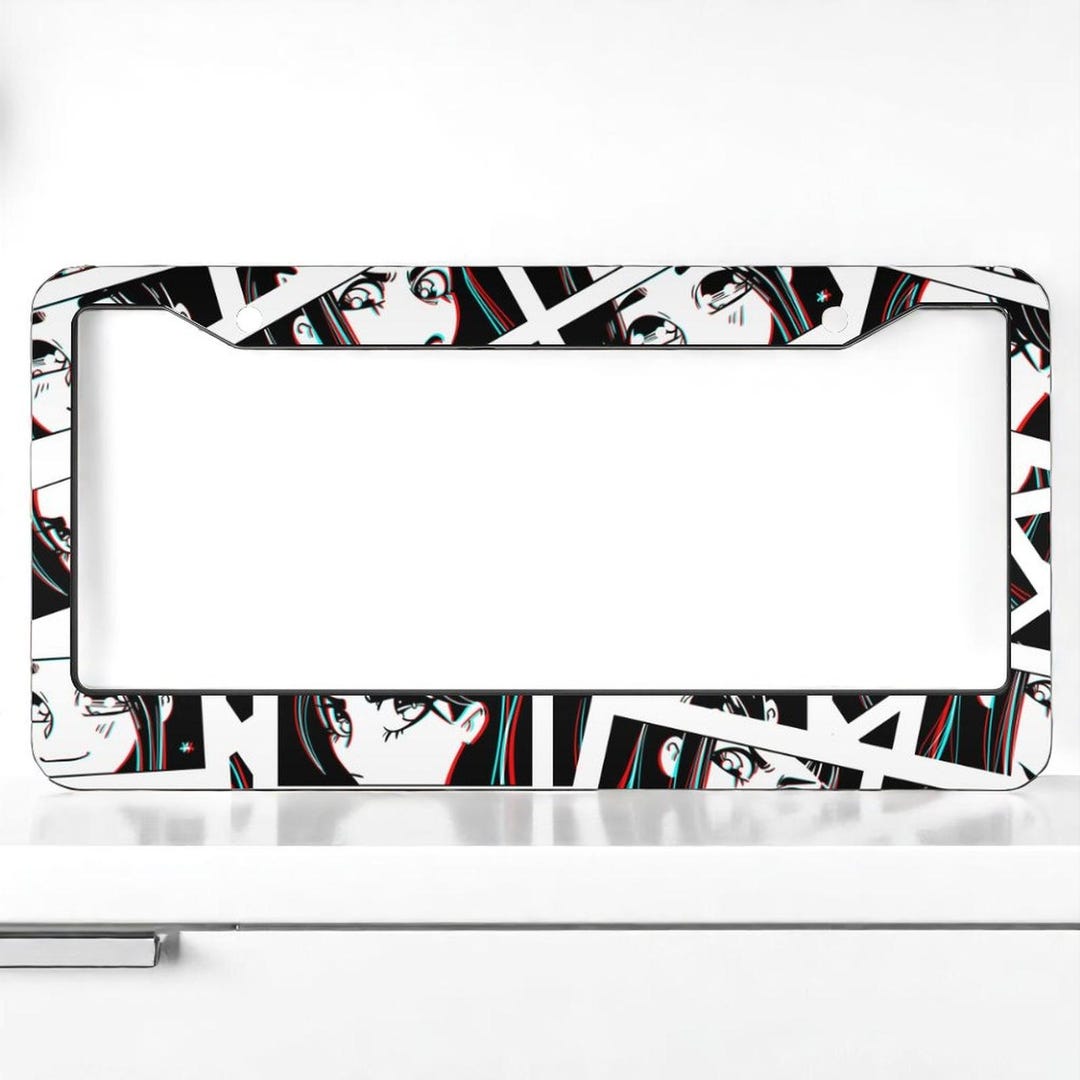 Automotive Anime License Plate Frame Anime Kawaii License Plate Frame ...