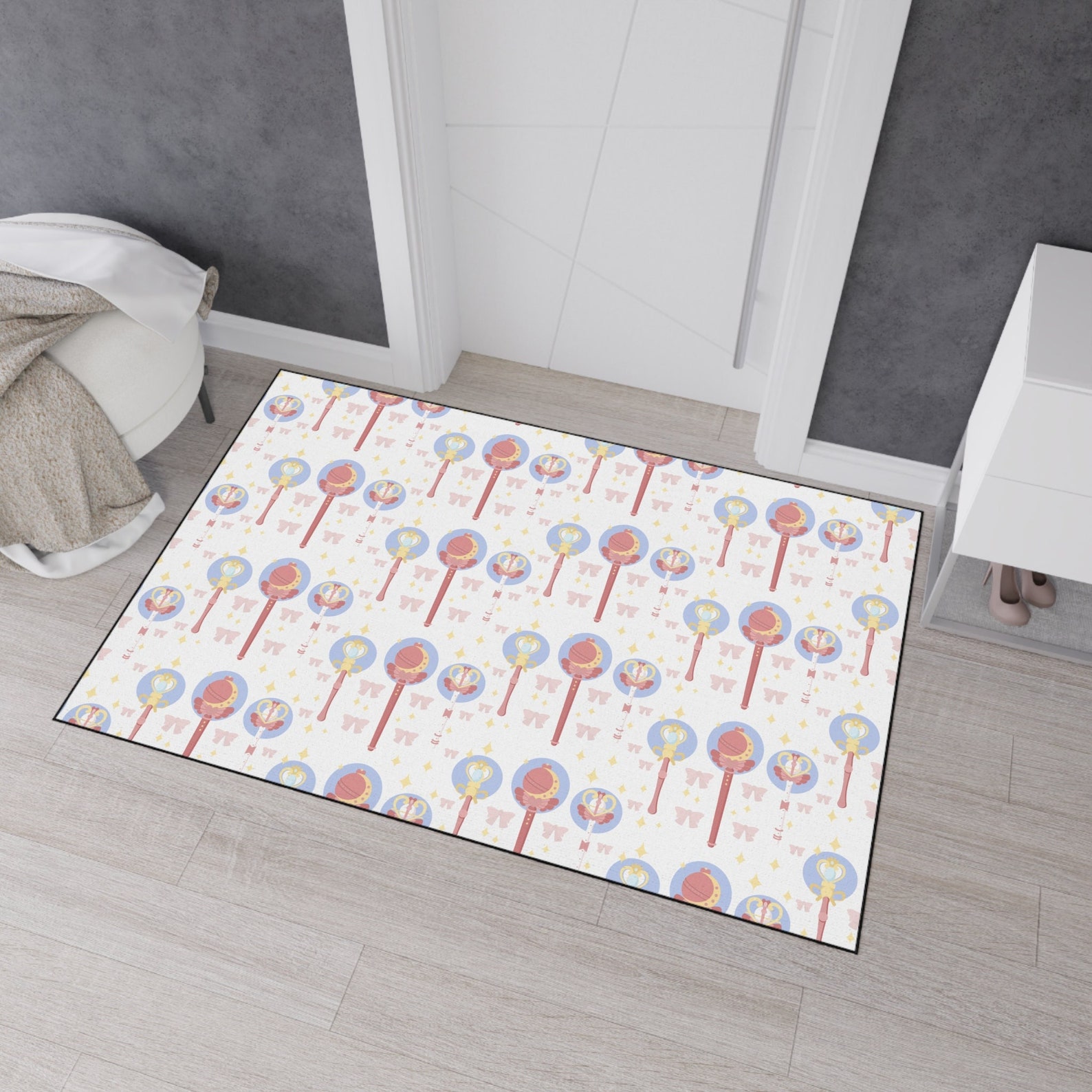 Heavy Duty Floor Mat Luna Moon Anime Doormat Japanese Door Mat Pink ...