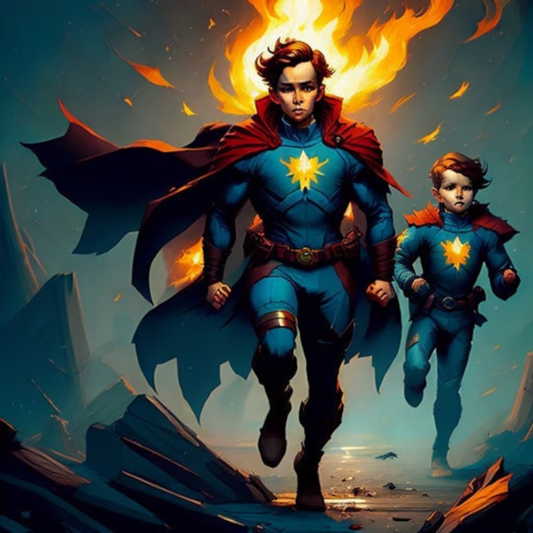 Two Superhero Brothers - Etsy