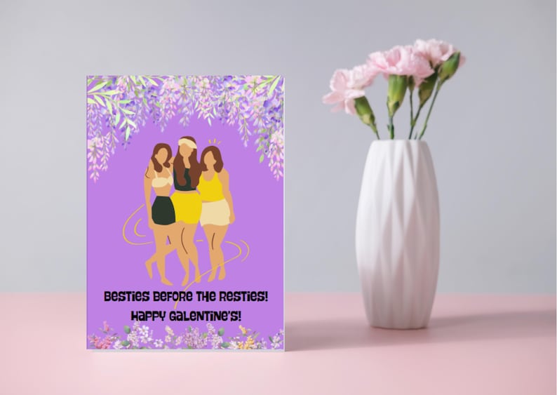 Galentine’s Day Digital Card Funny and Best Friend Instant Download ...