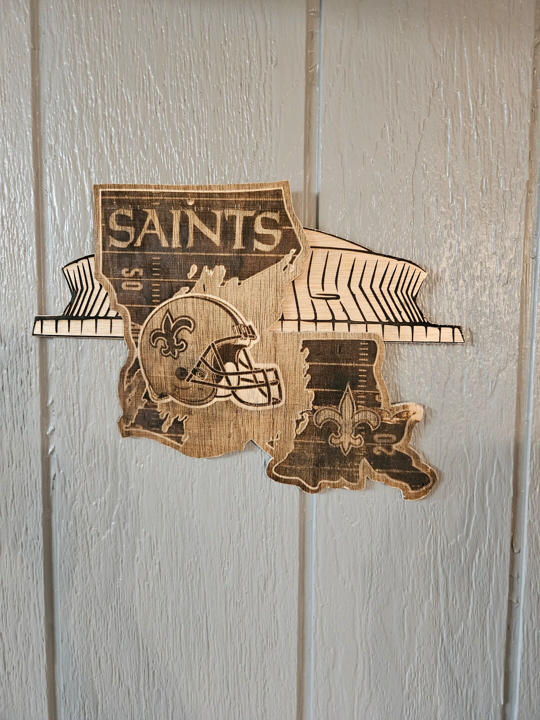 New Orleans Saints Wall Hanger Art - Etsy