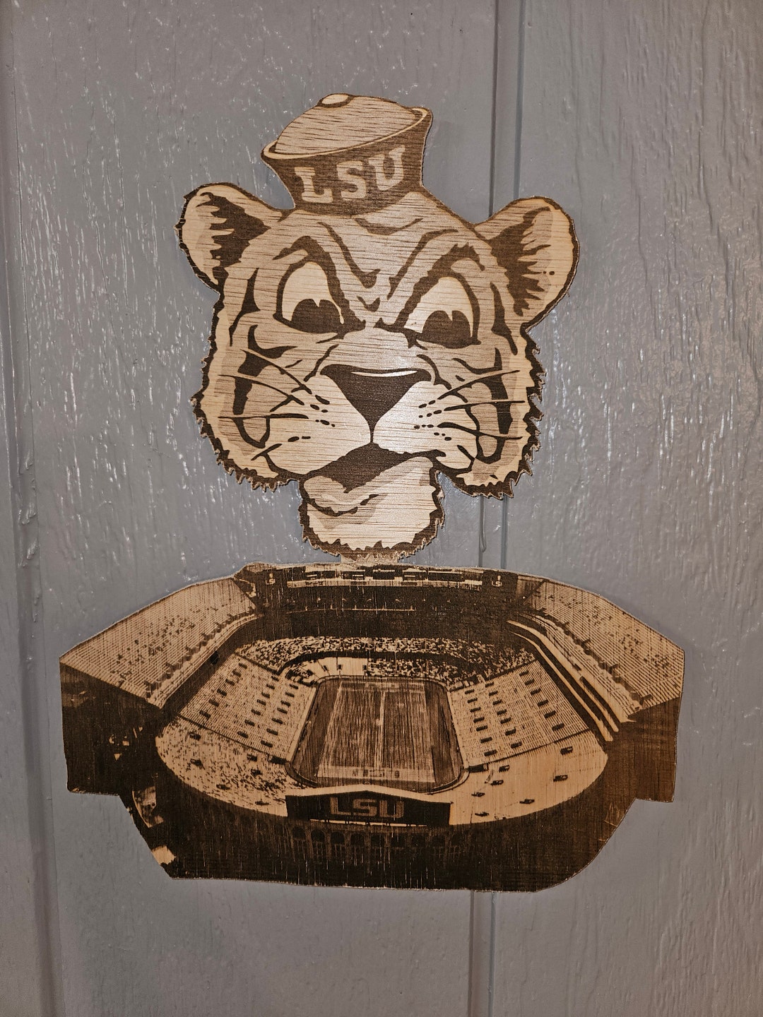 LSU Wall Hanger Art Tiger and Death Valley - Etsy