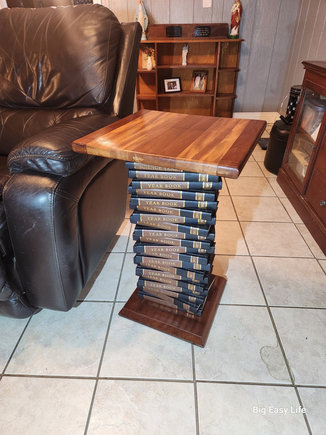 Hand Made Encyclopedia End Table - Etsy