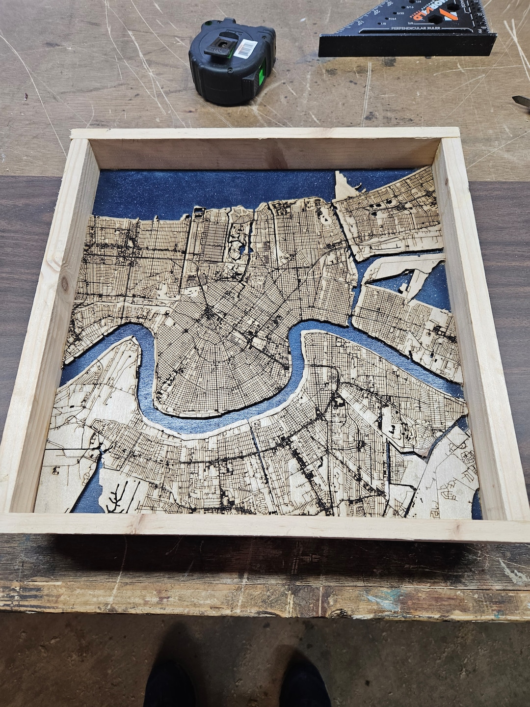 New Orleans Laser Engraved Maps...framed or Unframed - Etsy