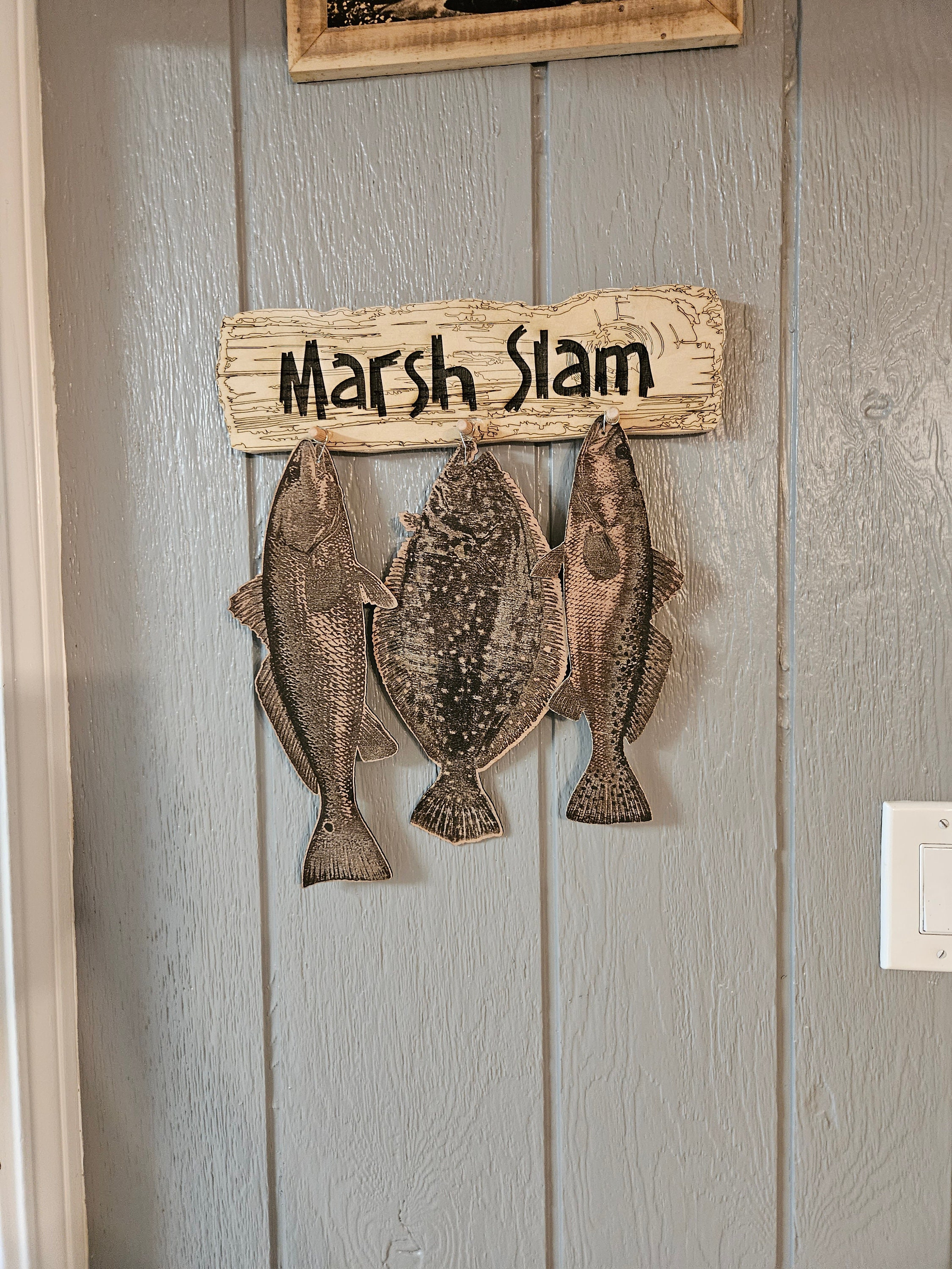 Marsh Slam Fishing Trophy Wall Hanger (redfish Speckled Trout Flounder ...