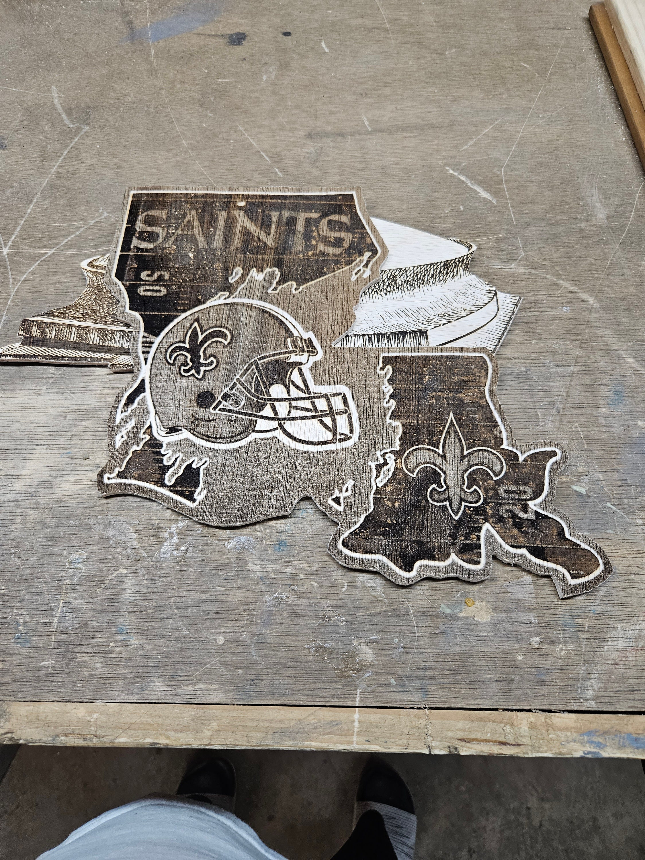 New Orleans Saints Wall Hanger Art - Etsy