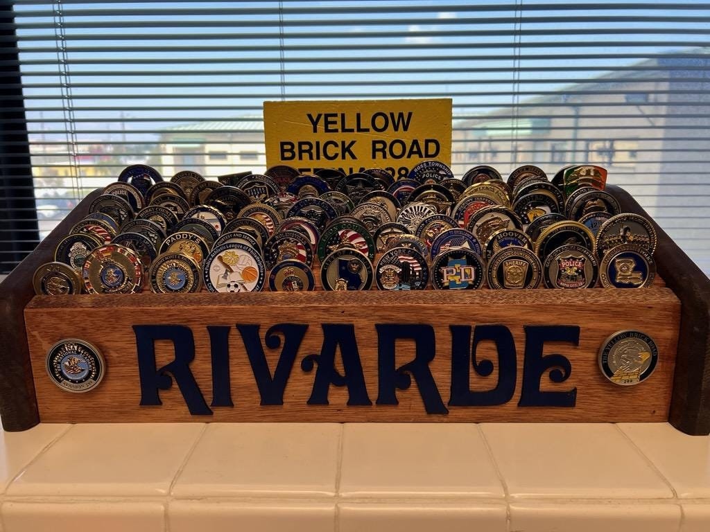 Custom Oak Challenge Coin Display Rack - Etsy