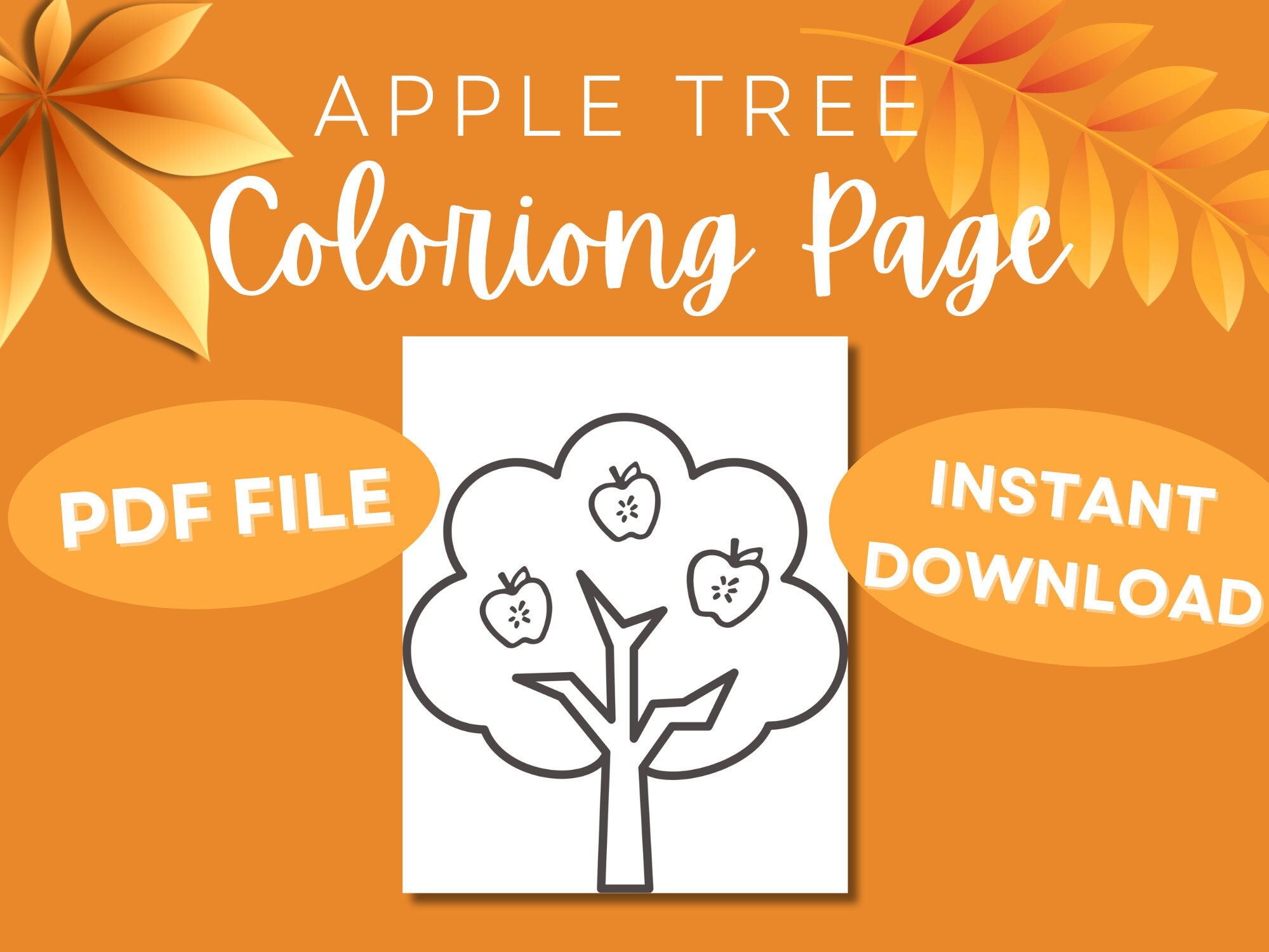 Orange Tree Coloring Pages